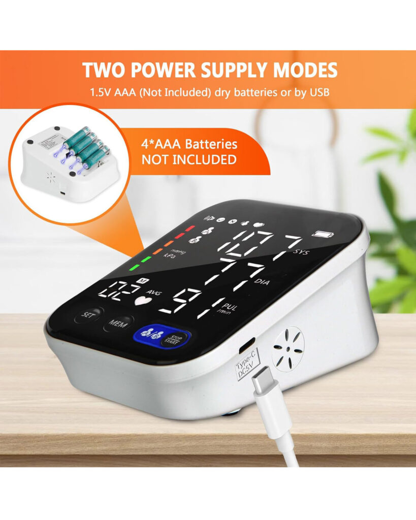 LifePulse Pro Personal Blood Pressure Monitor: Quick Readings on Large Screen, Speaks Results ...