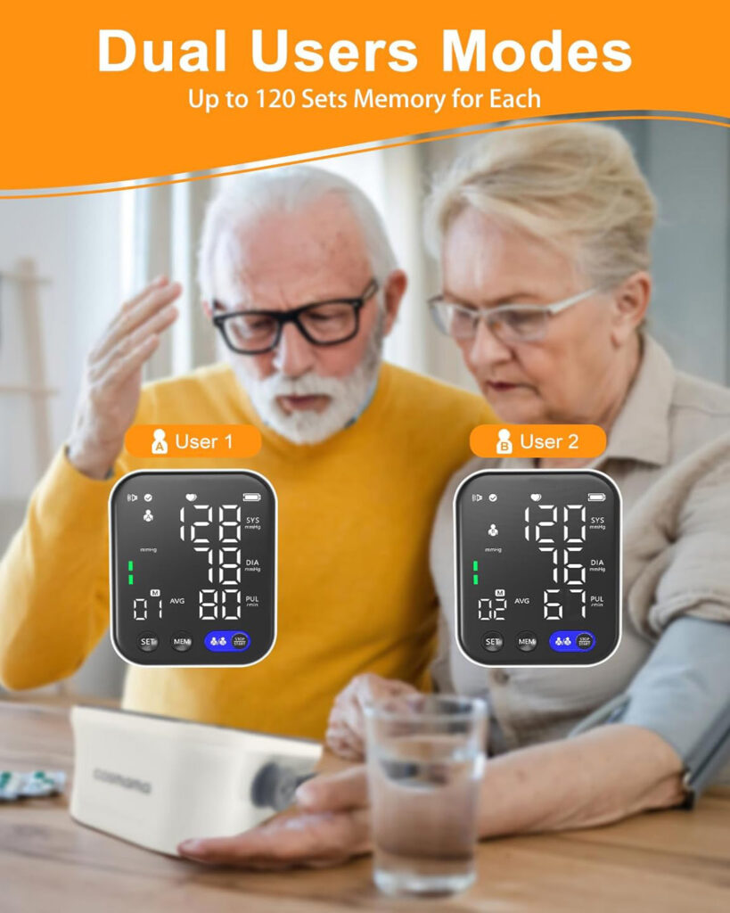 LifePulse Pro Personal Blood Pressure Monitor: Quick Readings on Large Screen, Speaks Results ...